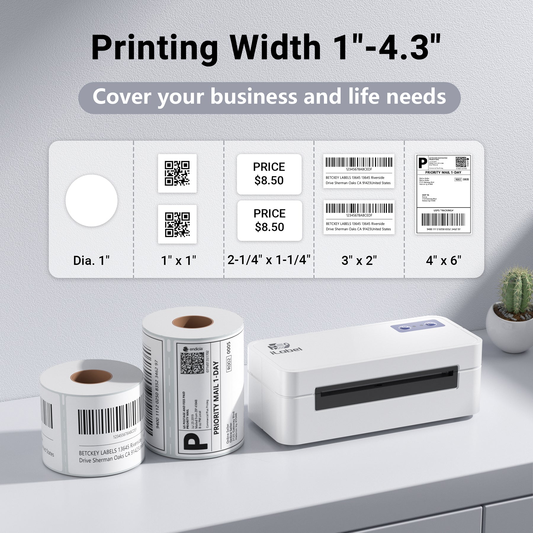 4x6 Thermal Shipping Label Printer Bluetooth Wireless – BETCKEY Label