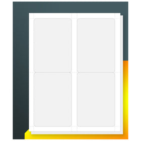 4UP 3.5" x 5" Shipping Address Mailing & Barcode Labels for Laser & In ...