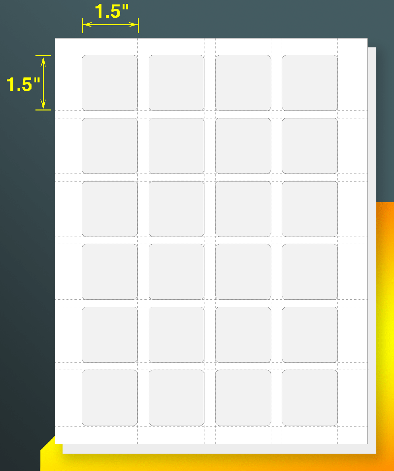 24UP 1.5" x 1.5" Square Labels for Laser & Inkjet Printers – BETCKEY Label