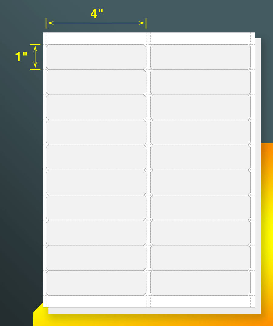 20UP 4" x 1" Address Labels for Laser & Inkjet Printers – BETCKEY Label