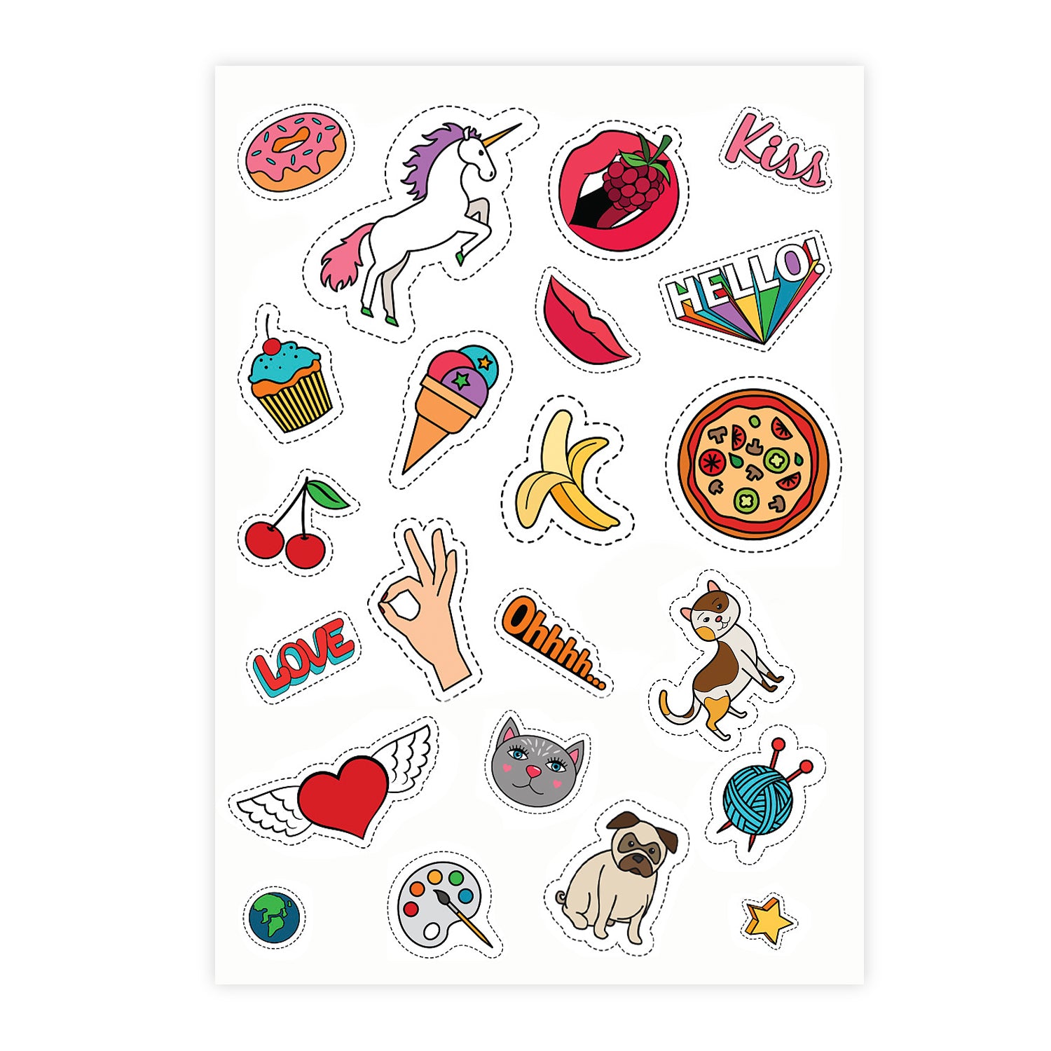 8.5" x 11" Full Sheet Matte Sticker Paper for Inkjet or Laser Printers ...